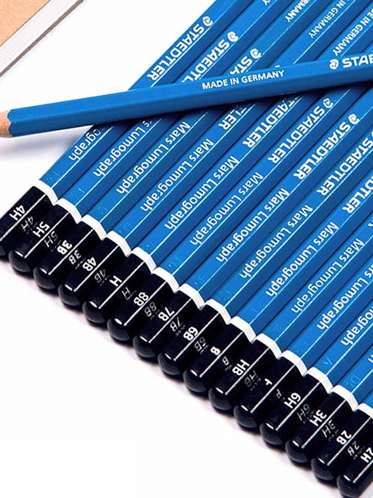 ดินสอไม้ Staedtler EE 2B 3B 4B 5B 7B 9B 10B 11B 12B HB H 2H 3H 4H 5H 6H ...