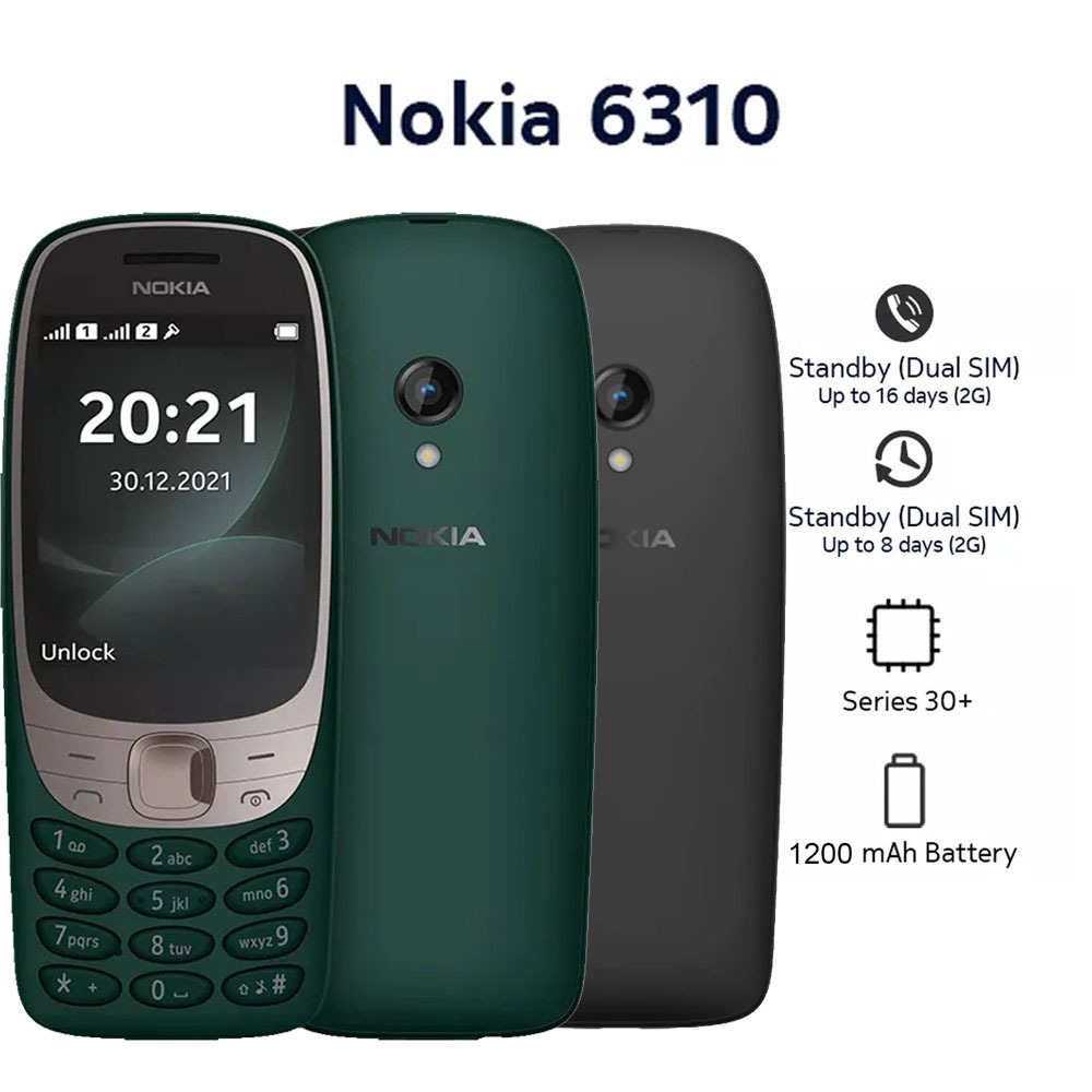 โทรศัพท์โนเกีย 6310 มือถือปุ่มกด Nokia มือถือ2ซิม โทรศัพท์โนเกียรุ่นใหม่ล่าสุด ปุ่มกดไทย เมนูไทย ...
