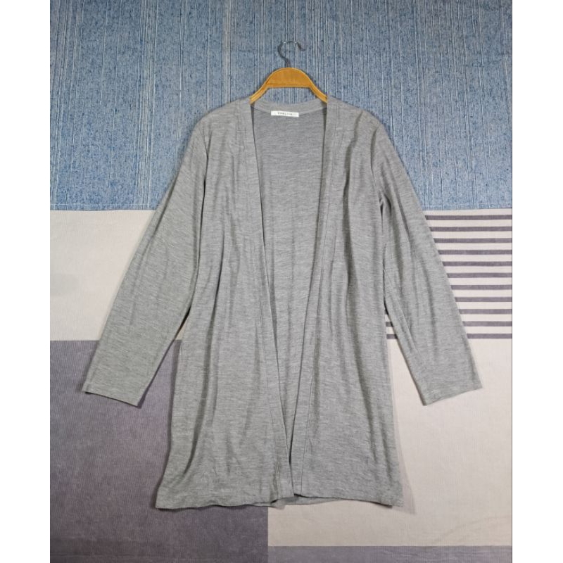 แบรนด์ KHALITA เสื้อคลุมคาร์ดิแกนไหมพรมบางสีเทา รอบอก 32 ถึง 42 ความยาว ...