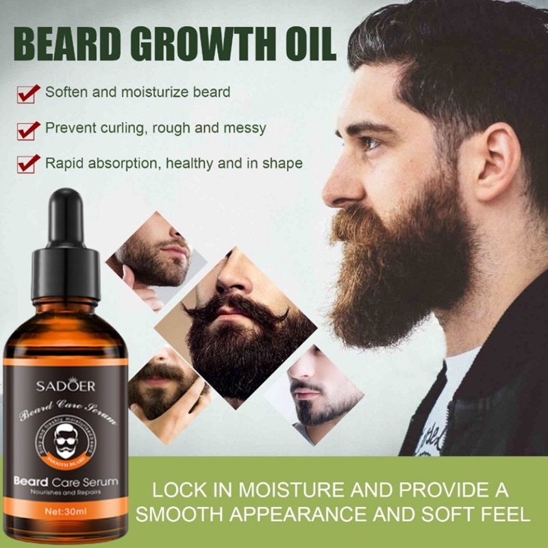 SADOER FOR MEN Beard Care Serum เซรั่มปลูกหนวด เครา ผม จอน ขนาด 30 ml. | Shopee Thailand
