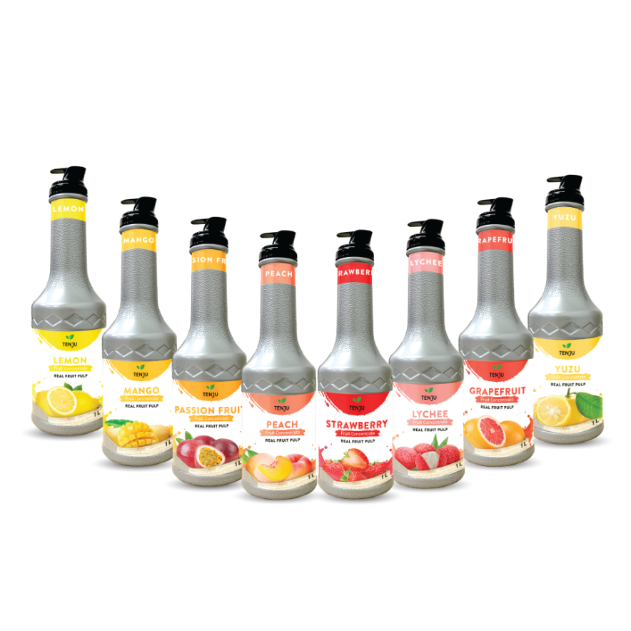Tenju เพียวเร่ น้ำผลไม้เข้มข้น 1 ลิตร (ตราเทนจู) | Shopee Thailand