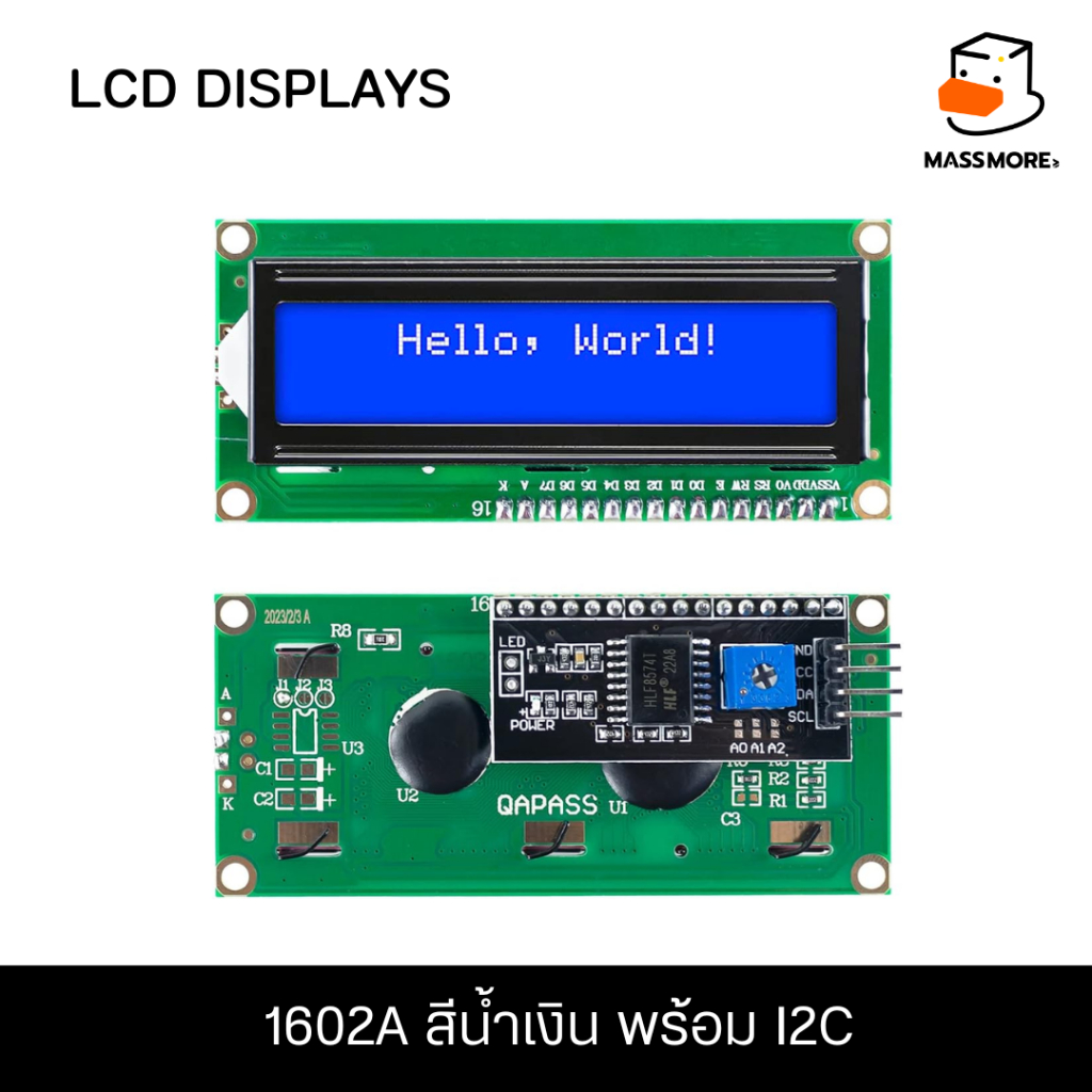 หน้าจอ LCD Display 1602A 20004A IIC,I2c หน้าจอผลึกเหลว ขนาด 16x2 และ ...