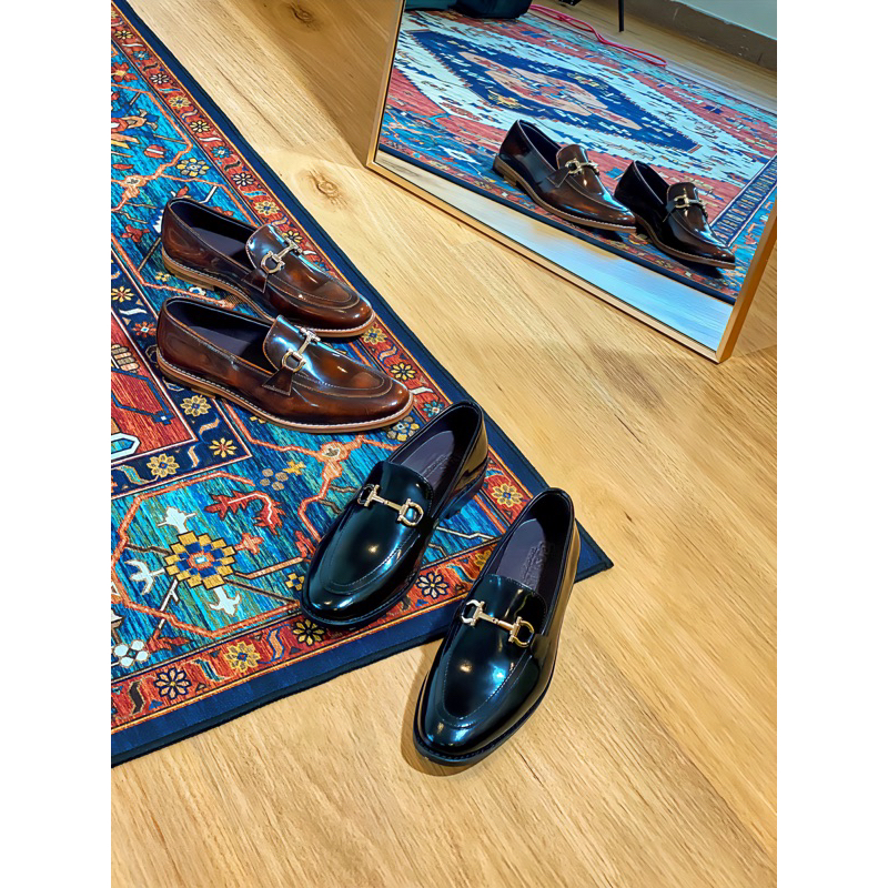 COSMOS SHOES รองเท้าหนังแบบสวม Loafers รุ่น Elite Como Snaffle มีเบอร์ ...