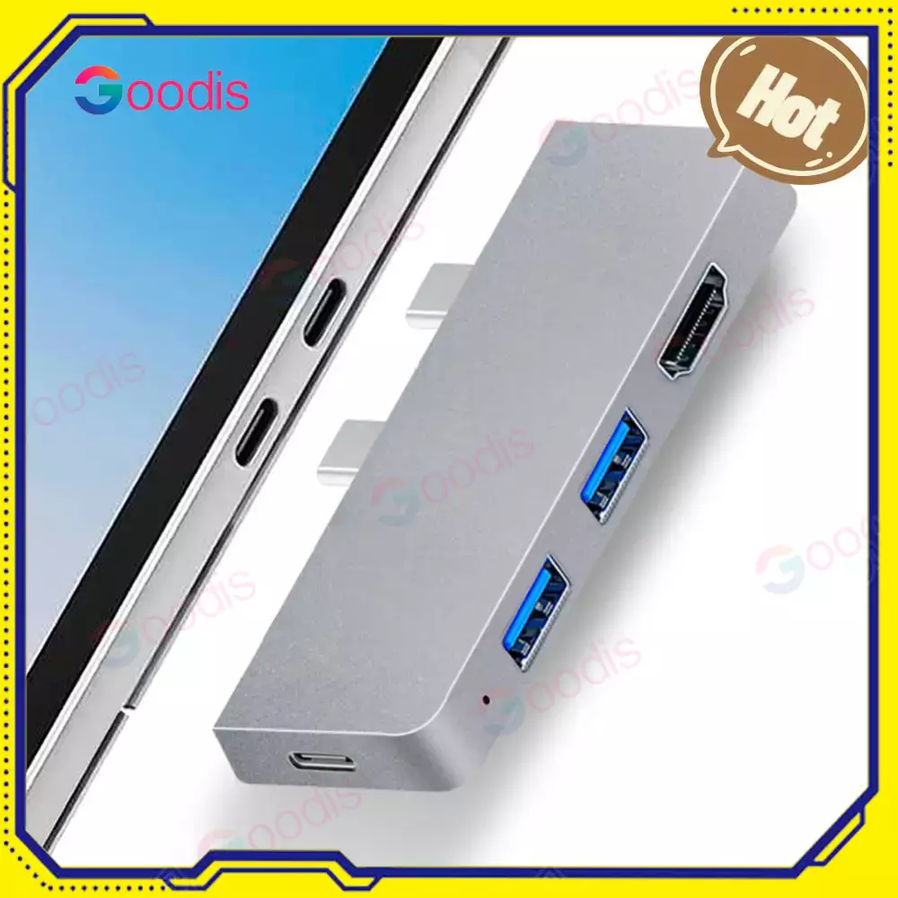 6-in-1 USB Hub Surface Pro 8/9/X อะแดปเตอร์ฮับเครื่องอ่านการ์ด Expander ...