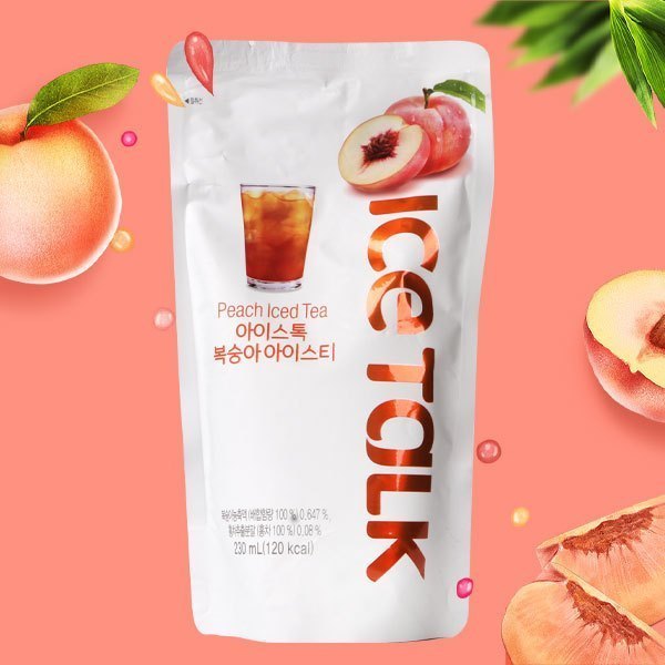 น้ำถุงเกาหลี ice talk peach iced 230ml เครื่อมดื่มไอซ์ ทอล์ค 아이스 톡 한국 ...
