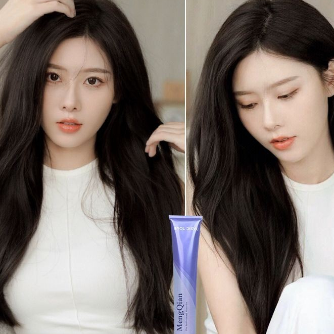 Meng Qian [น้ำตาลดำ] ครีมย้อมผมสีน้ำตาลเข้มวันสียอดนิยม | Shopee Thailand