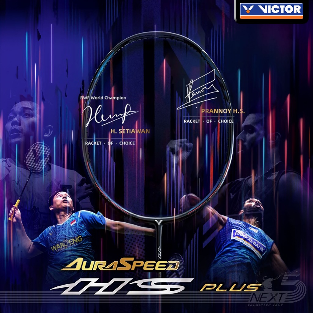VICTOR ไม้แบดมินตัน รุ่น ARS HS PLUS ( Auraspeed Hypersonic Plus ) Speed Series แถมเอ็น ซอง กริป ...