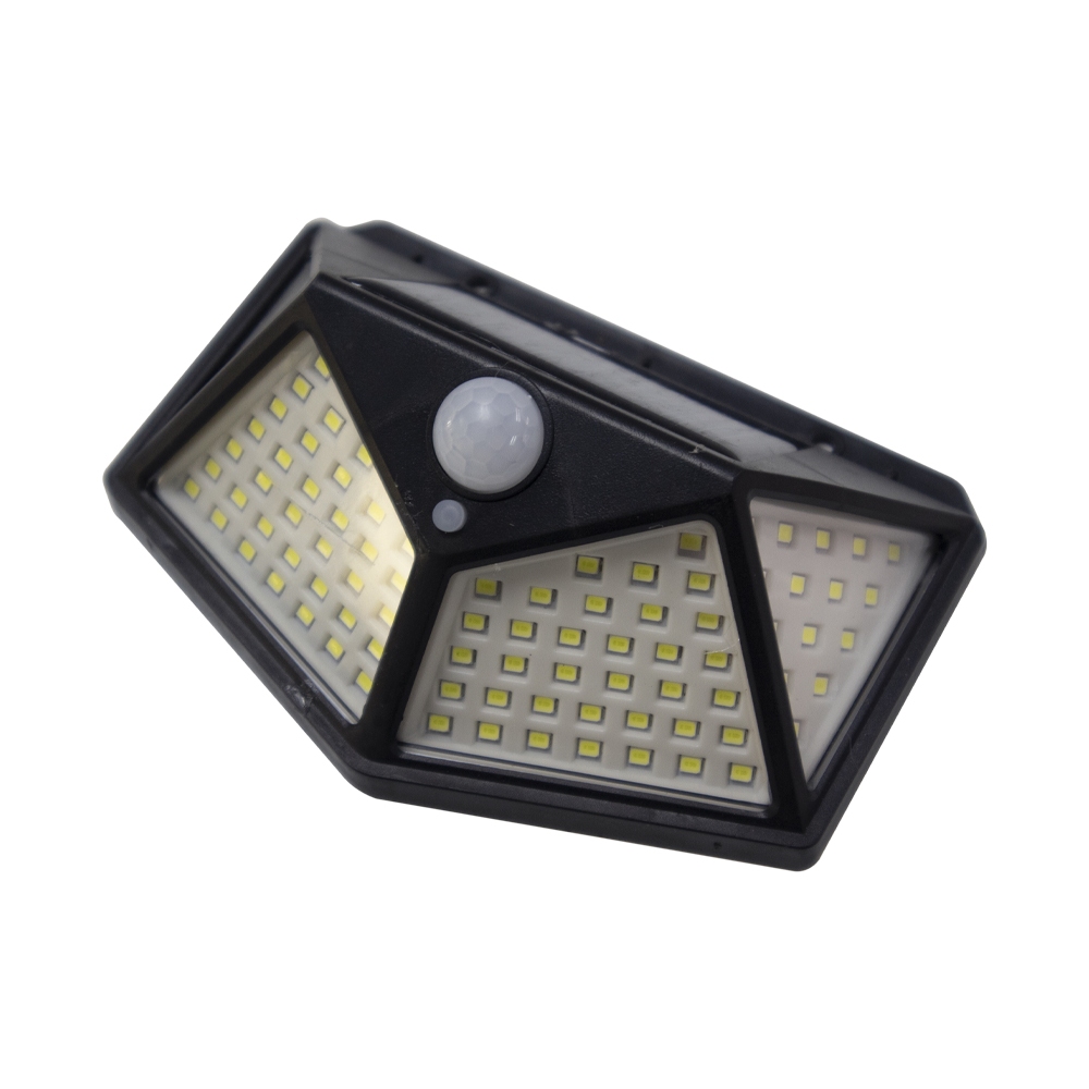 ไฟโซล่าเซลล์ติดผนัง รุ่น LSC-023 ไฟโรงรถ กันฝุ่น กันฝน สว่าง LED100ดวง 3โหมด พร้อมเซ็นเซอร์ ...