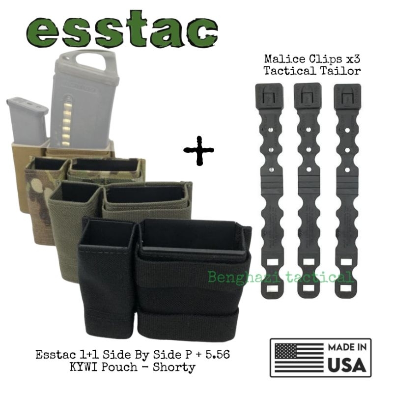 Esstac 1+1 Side By Side P + 556 KYWI Pouch - Shorty ของแท้ Made in USA ...