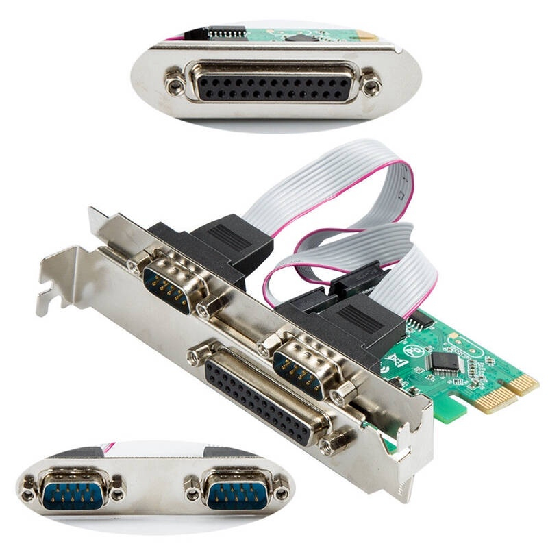 (พร้อมส่ง) PCI Express Parallel+Serial DB25+2 RS232/DB25+2 RS232+Low ...