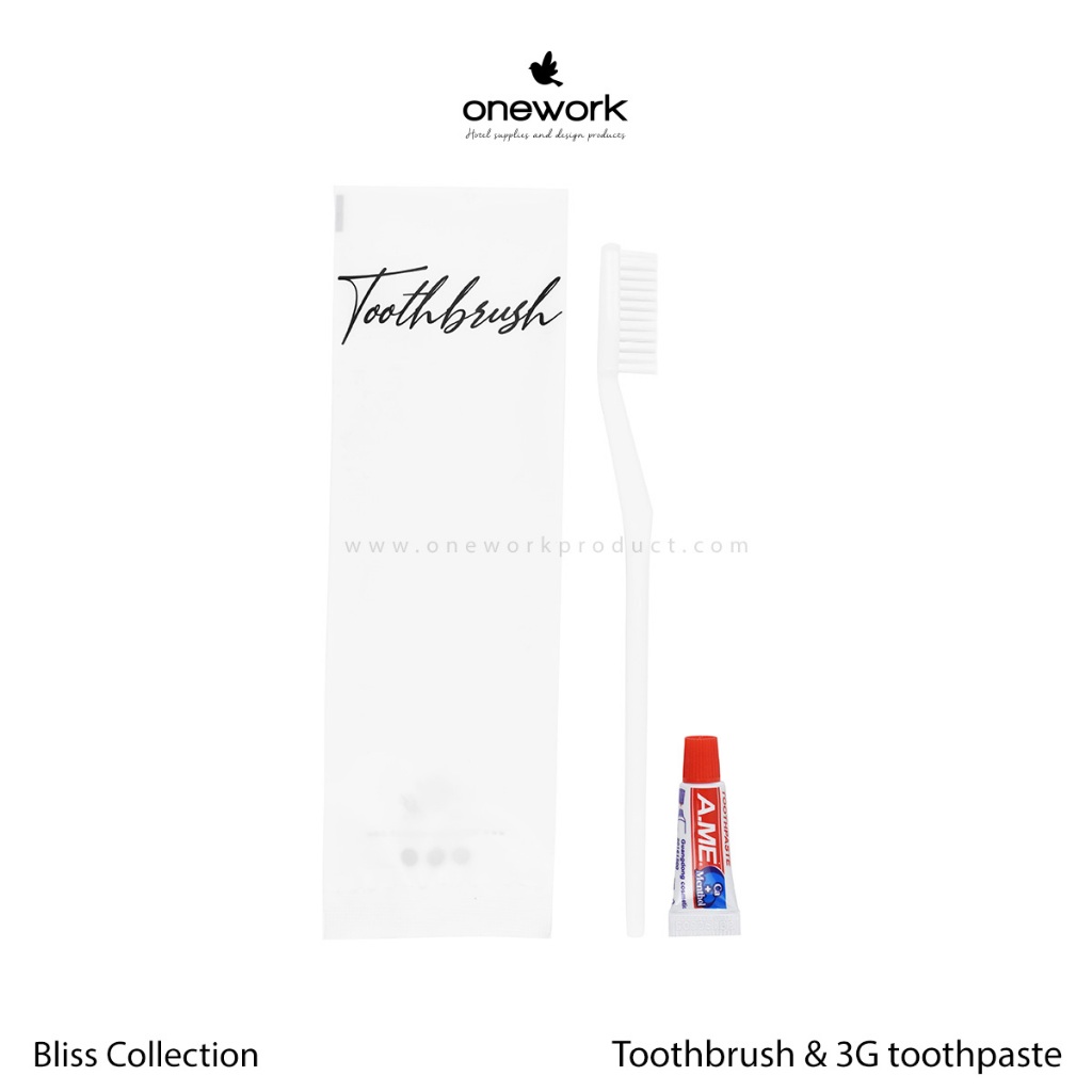 วันเวิร์ค แปรงสีฟัน&ยาสีฟัน 3g. บลิส (100 ชิ้น) Onework Toothbrush & 3g ...