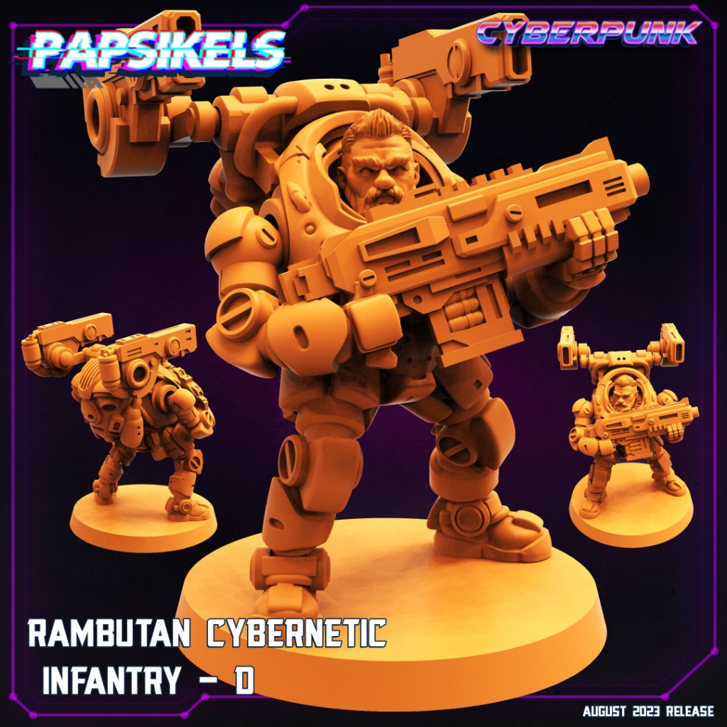 Rambutan Cybernetic Infantry [D] - Rambutan - Humanoid Dwarf / 32mm ...