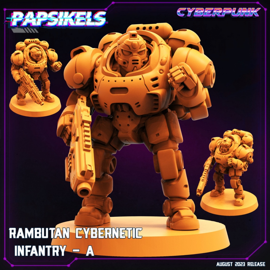 Rambutan Cybernetic Infantry [A] - Rambutan - Humanoid Dwarf / 32mm ...