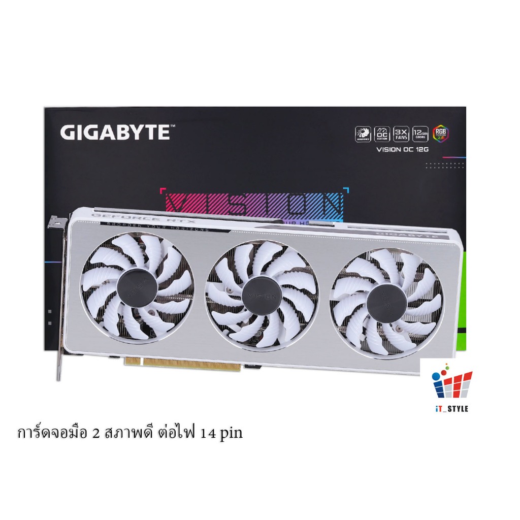 VGA (การ์ดจอ) GIGABYTE VISION RTX 3060Ti 8GB ประกันศูนย์ไทย | Shopee ...
