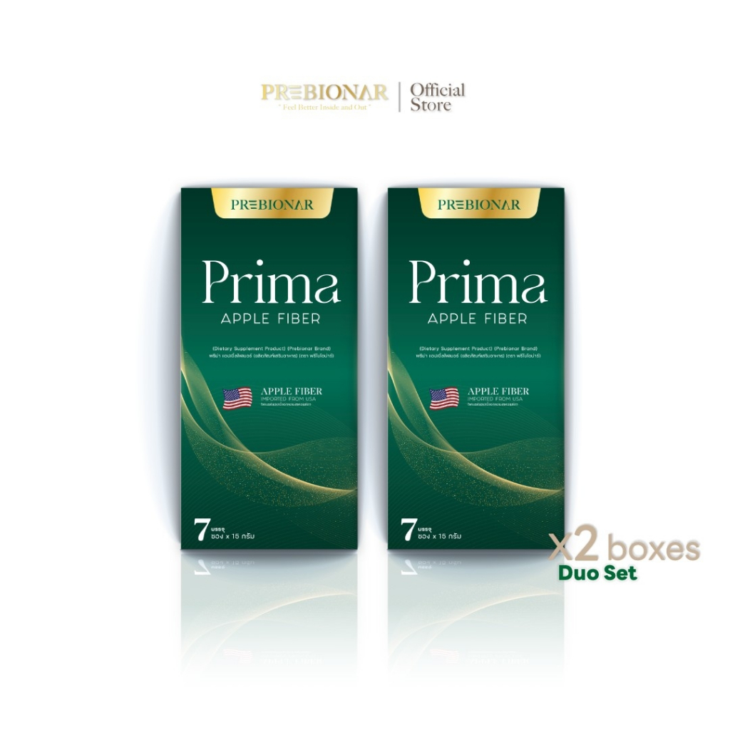 พรีม่า แอปเปิ้ลไฟเบอร์ - Duo Set Prima Apple Fiber by PREBIONAR ...