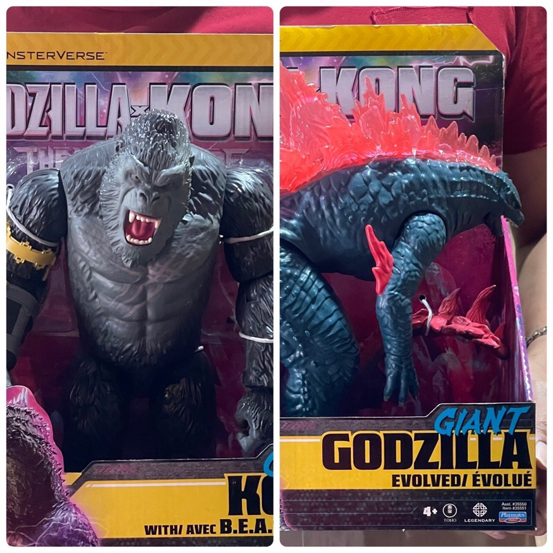 Godzilla x Kong The New Empire Monsterverse Giant Godzilla Evolved & Kong BEAST Glove Action ...