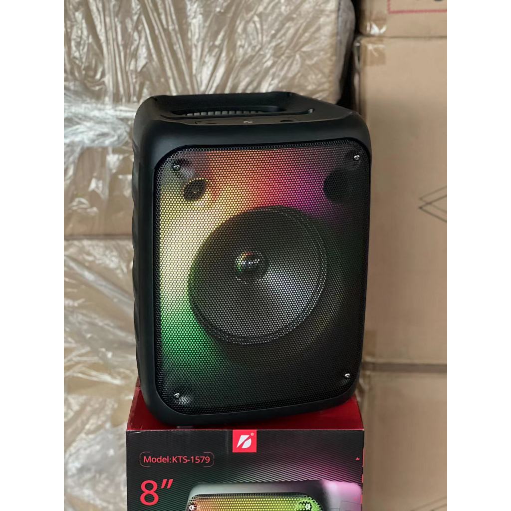 ลำโพงบลูทูธ รุ่น KTS-1579 ดอก8นิ้ว ปรับเบสได้ รองรับAUX/TF/USB เบสหนักสะใจ สามารถเชื่อมได้2ตู้ ...