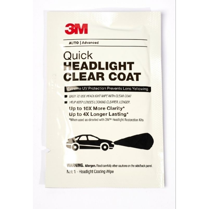 3M แผ่นน้ำยาเคลือบไฟหน้ารถ รุ่น 32516 สำหรับเคลือบใสบนพื้นผิวไฟหน้ารถ ...