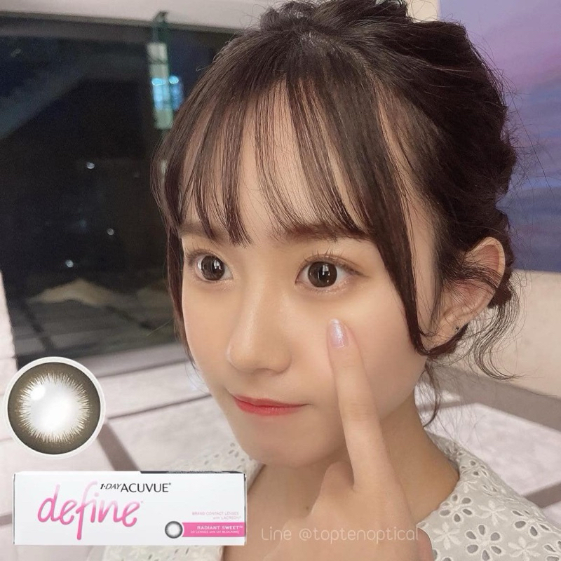 แบ่งขาย Acuvue define radiant sweet 0.00 ถึง -5.00 | Shopee Thailand