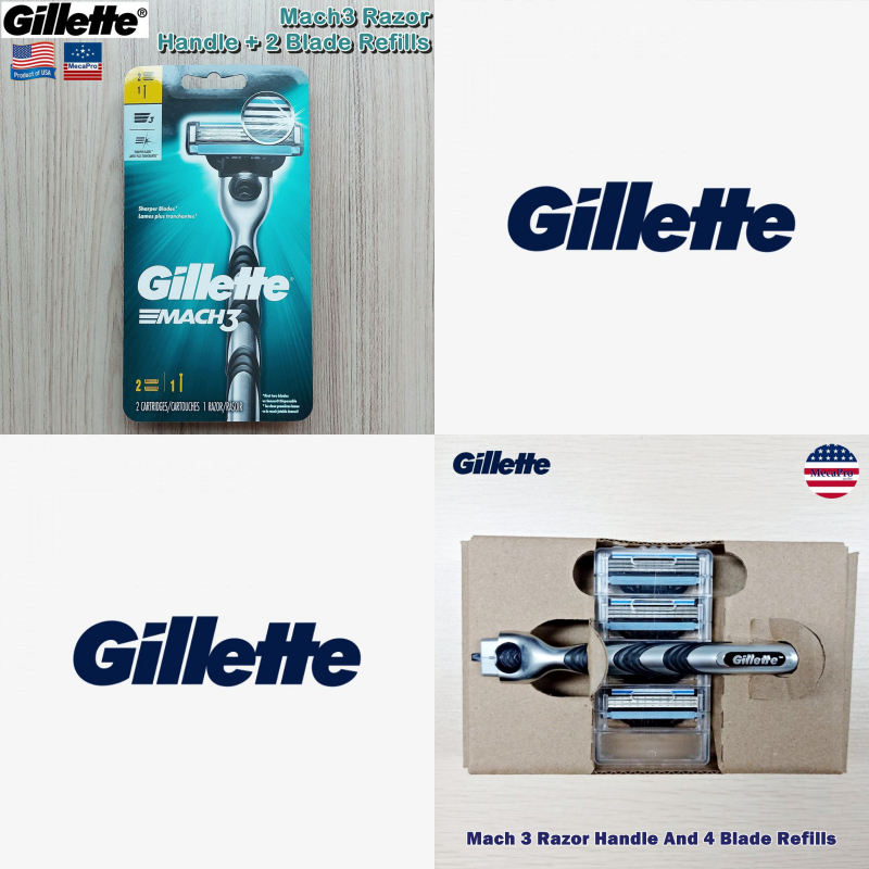 Gillette® Mach3® Razor Handle + Blade Refills ชุดมีดโกน ยิลเลตต์ มัคทรี ...
