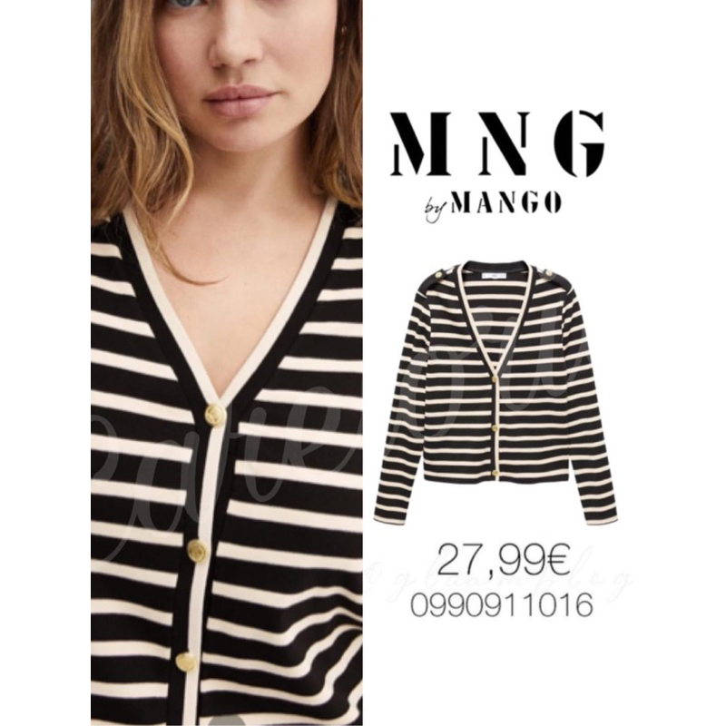 Mango Striped Cardigan With Buttons เสื้อแขนยาว แท้💯เนื้อผ้านิ่ม ผ้ายืด ...