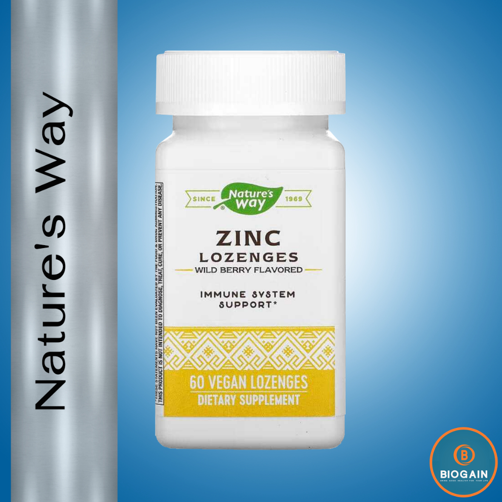 Nature's Way Zinc Lozenges with Echinacea and Vitamin C Wild Berry ...