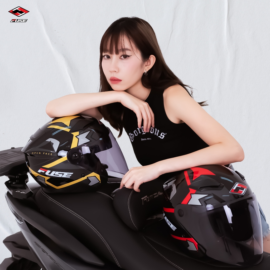 หมวกกันน็อค FUSE DX PRO ลาย FUS E DX PROลาย LUZIA GOLD / RED | Shopee ...