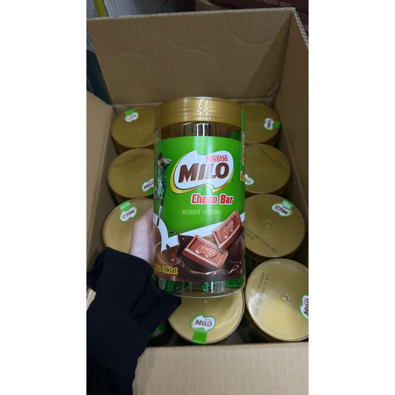 Milo choco bar แบบกระปุก 1 กระปุก บรรจุ40ชิ้น อร่อย ไมโลแท้ๆ exp 2/ ...
