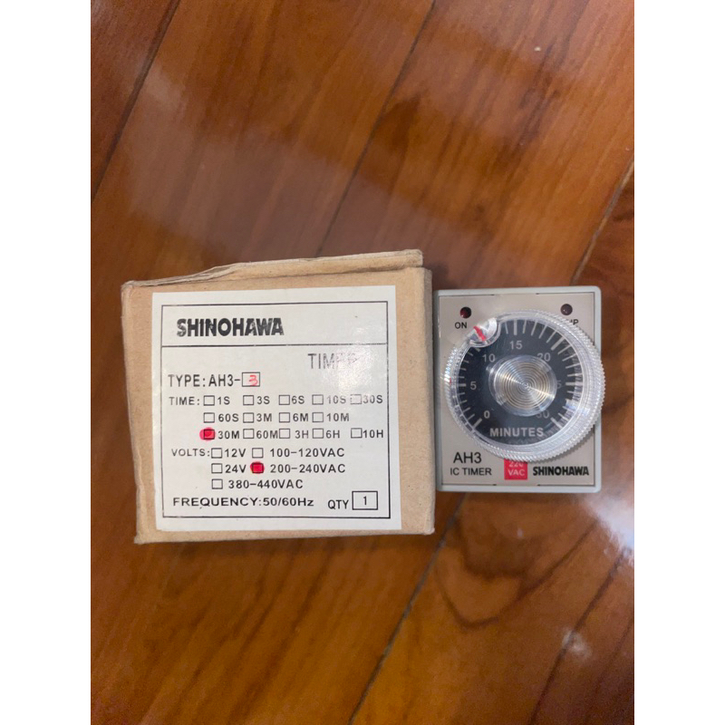 SHINOHAWA : ไทม์เมอร์ AH3-3 30 M 220VAC (รวม Socket) | Shopee Thailand