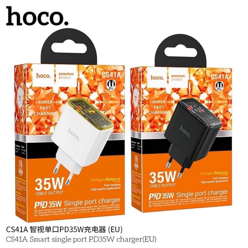 Hoco CS41A หัวชาร์จPD35W+สาย สำหรับPD+TypeC to TypeC แท้100% | Shopee ...