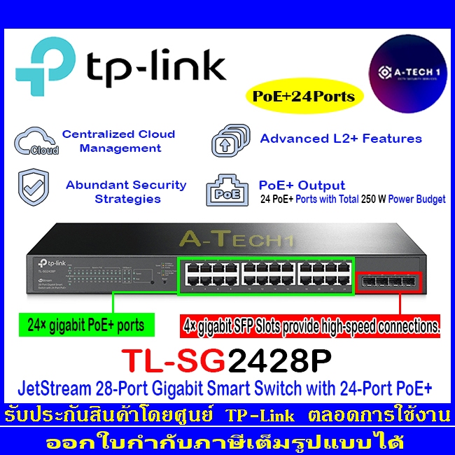 TP-LINK TL-SG2428P (V5 JetStream 28-Port Gigabit Smart Switch with 24 ...