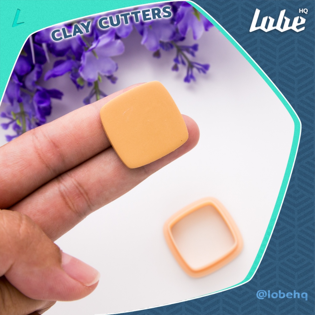Squircle Rounded Square Clay Cutter/ Polymer Clay Cutter/ แม่พิมพ์กดดิน ...