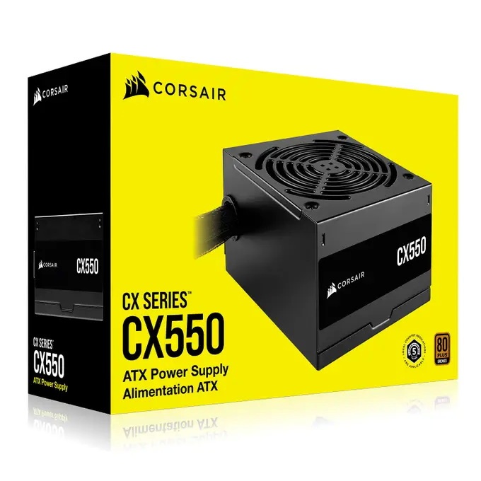 POWER SUPPLY (อุปกรณ์จ่ายไฟ) CORSAIR CX550 – 550 Watt 80 PLUS Bronze (CP-9020277-NA) | Shopee ...