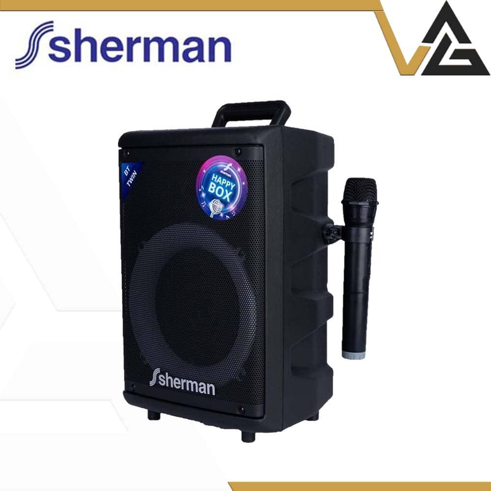 Sherman APS-260 ลำโพง บลูทูธ 8 นิ้ว พร้อมไมค์ 1 ตัว ชาร์จแบตได้ AUX Portable Bluetooth Speaker ...