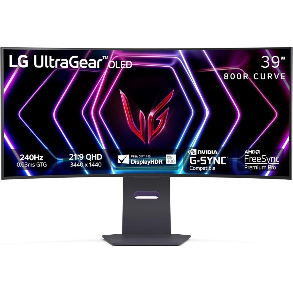 LG 39GS95QE 39-inch Ultragear OLED Curved Gaming Monitor WQHD 800R 240Hz 0.03ms DisplayHDR True ...