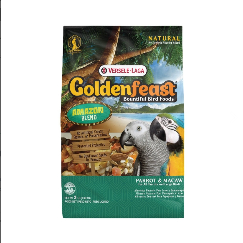 Goldenfeast Amazon 3 LB อาหารนกโกลเด้นฟีสท์ สูตรอะเมซอนเบลนด์ | Shopee ...