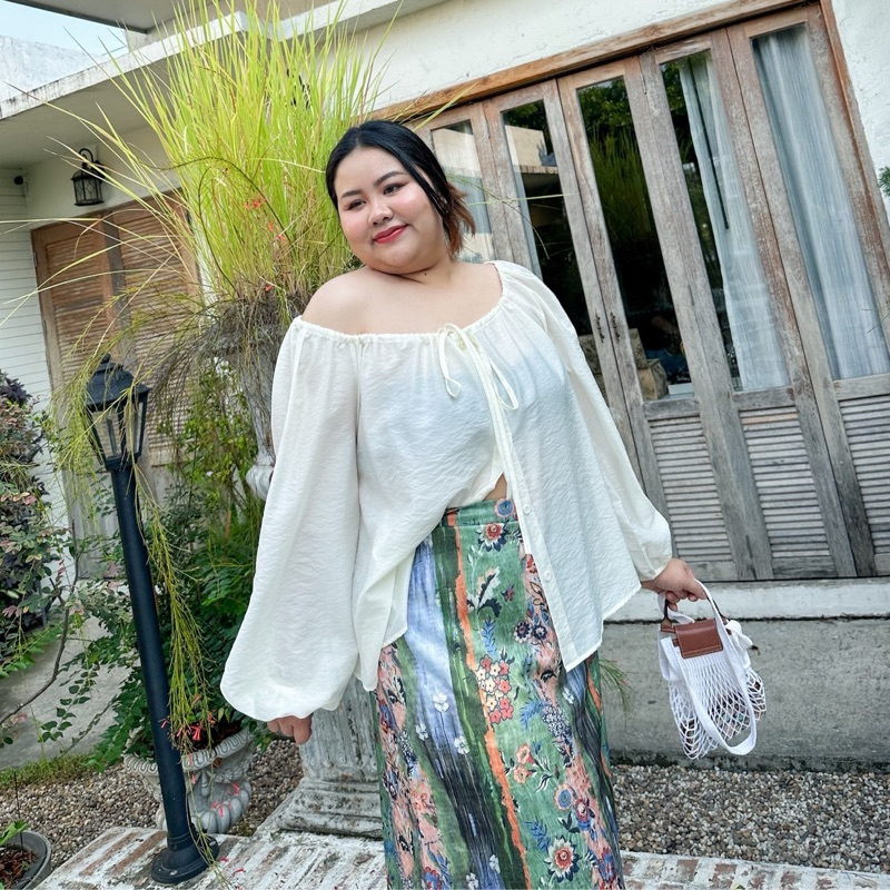 (MTNWHMG ลด 60.-) Lady M | เสื้อและกระโปรงสาวอวบไปทะเล แยกชิ้น ใส่ทำบุญ ใส่ออกงาน ชุดเที่ยวทะเล ...