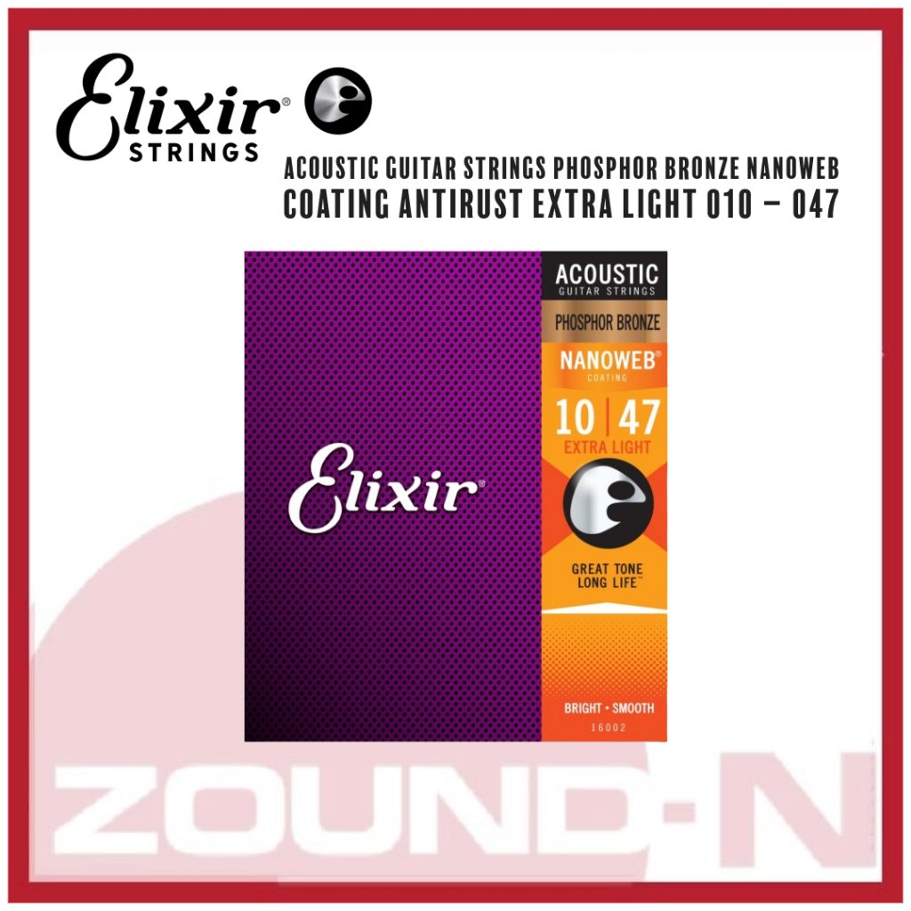 สายกีตาร์โปร่ง/ไฟฟ้า/เบส ยี่ห้อ Elixir | Shopee Thailand