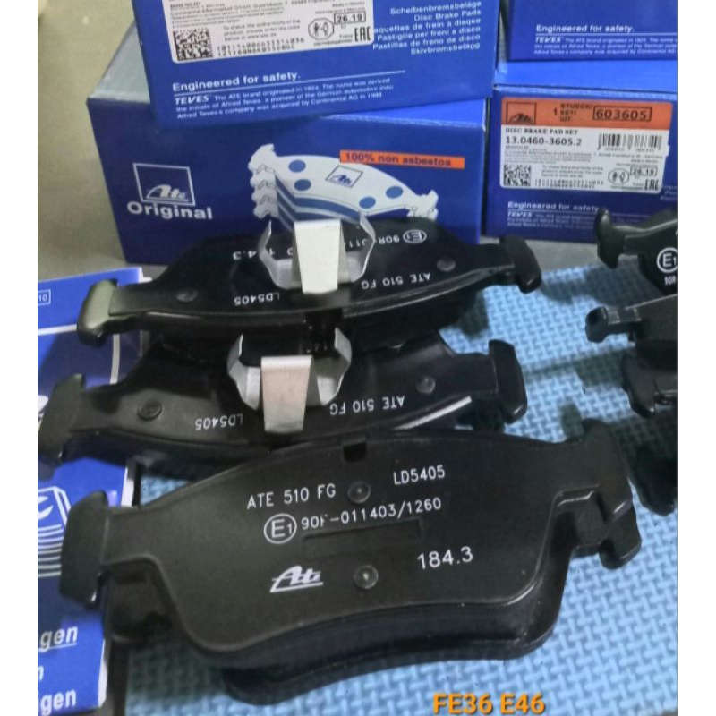 ผ้าเบรคหน้า BMW E36 E46 ยี่ห้อATE ราคา1220 | Shopee Thailand