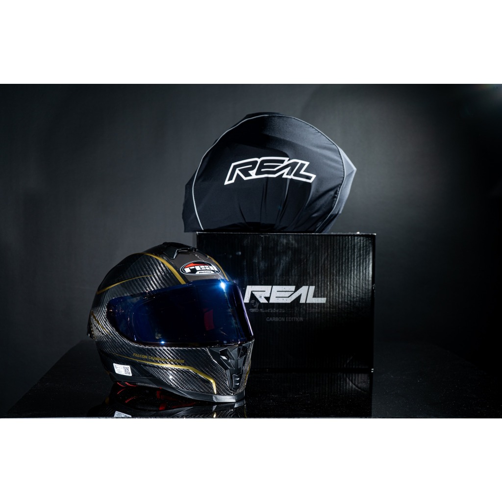 Real Helmets หมวกกันน็อคเต็มใบ Falcon Carbon Collection | Shopee Thailand