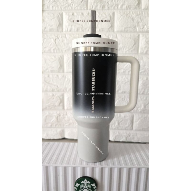 2024 Starbucks Thailand Stainless Steel Stanley Gradient Black White ...