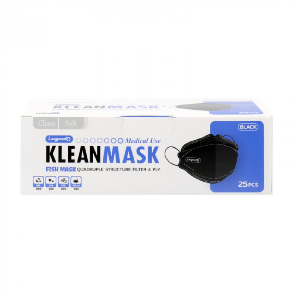 Longmed Kleanmask Fish mask LF99 หน้ากากอนามัยคลีนมาส์กทรงเกาหลี 4 ชั้น ...