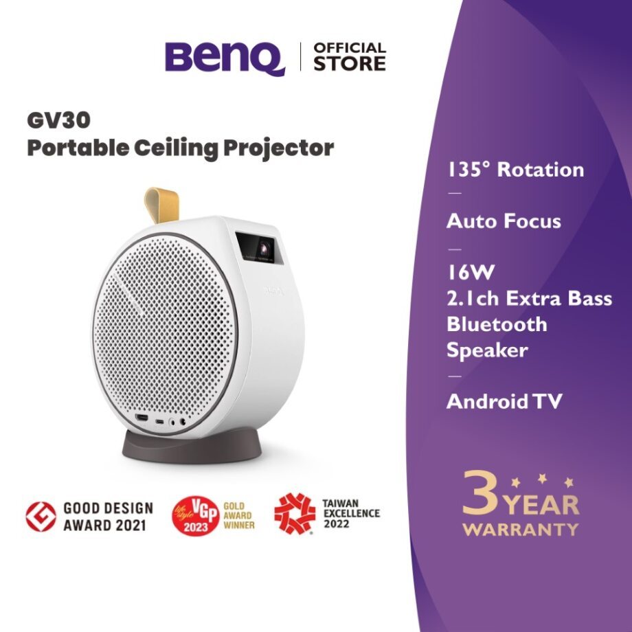 BenQ GV30 LED Wifi Projector with Android TV, Bluetooth Speaker ...