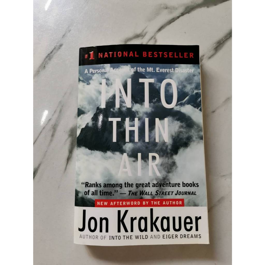 หนังสือภาษาอังกฤษ Into Thin Air by Jon Krakauer มือสอง | Shopee Thailand