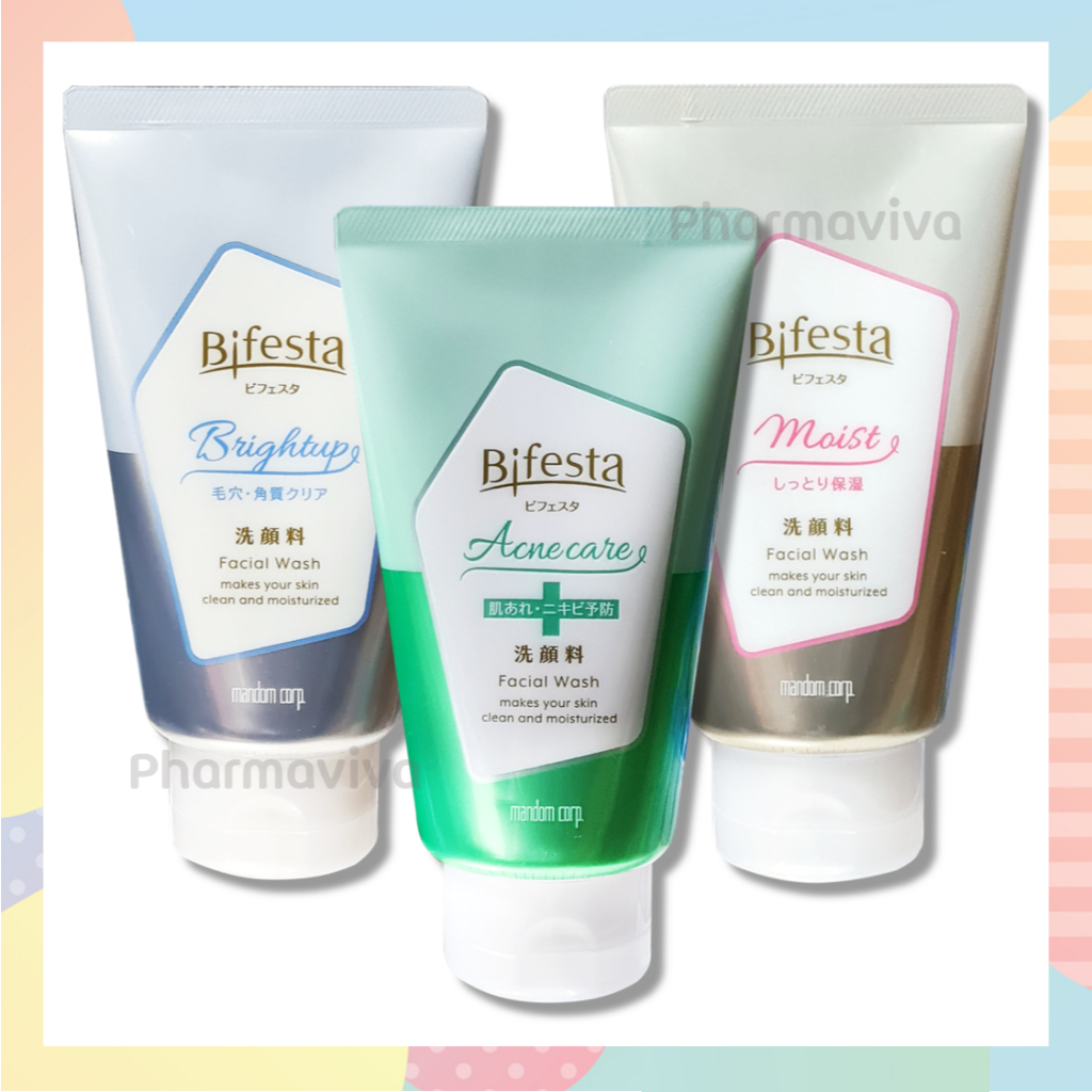โฟมล้างหน้า Bifesta Facial Wash 120 กรัม Acne Care Brightup Moist บิเฟ ...