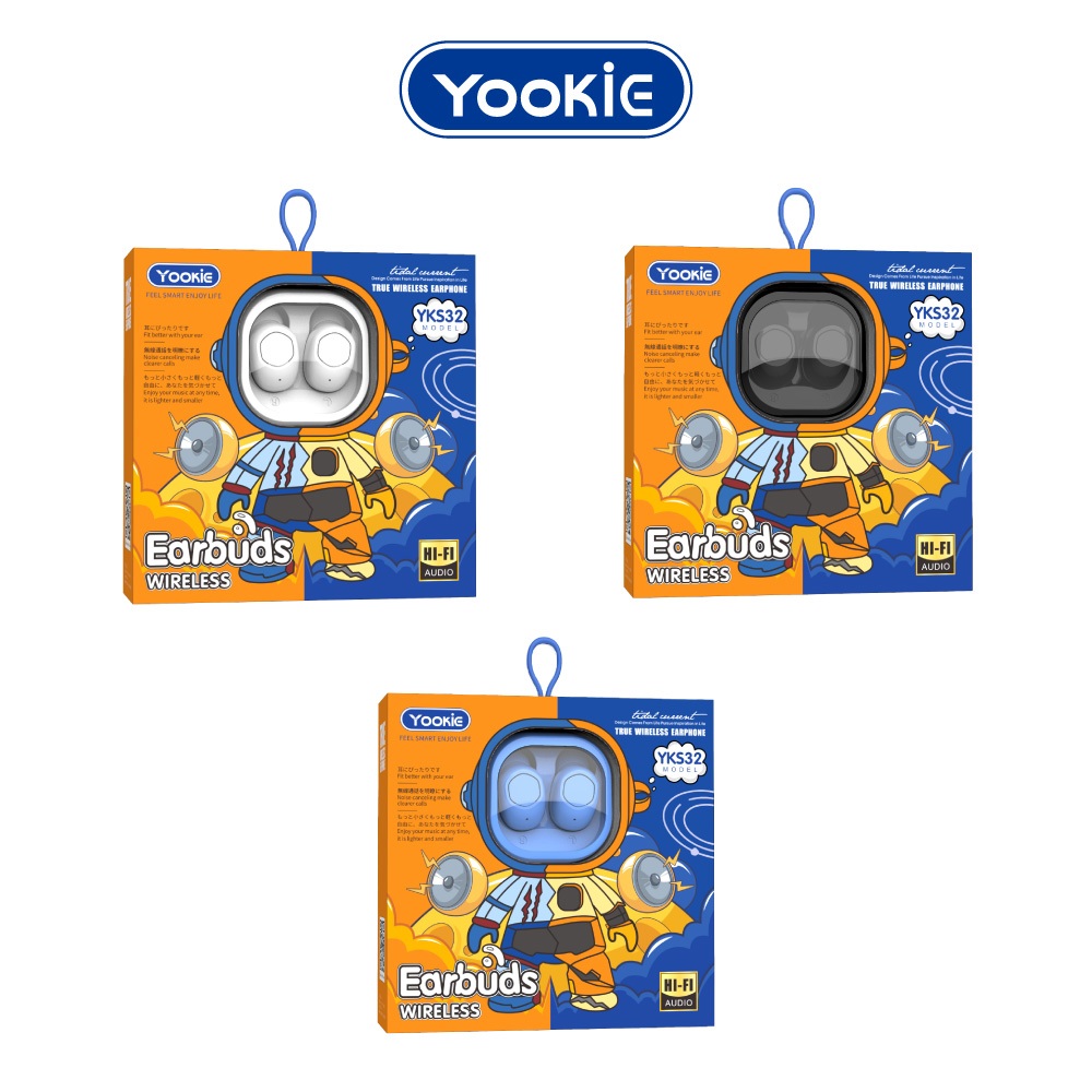 YOOKIE YKS32 TRUE WIRELESS EARBUDS BLACK *หูฟังไวเลส -ของแท้รับประกัน 1 ...