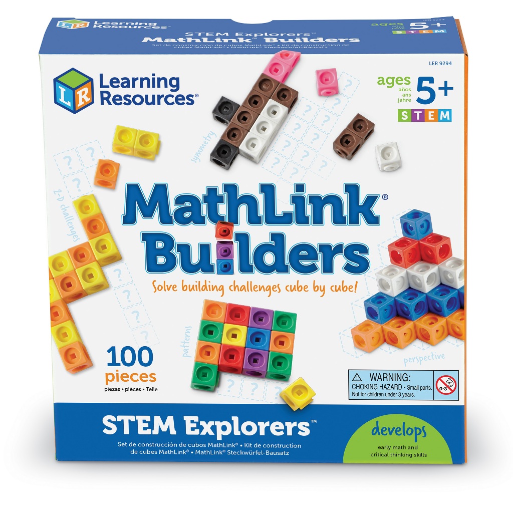 แบรนด์ Learning Resources**STEM Explorers MathLink Builders ชุดลูกบาศก์ STEM หรรษา 100 ชิ้น ...