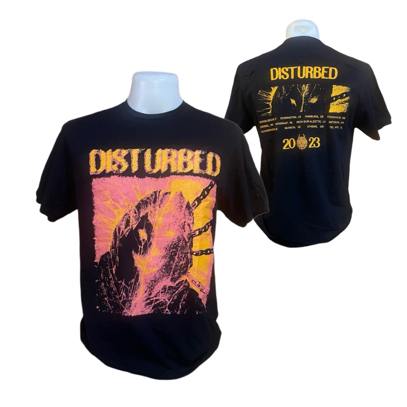 เสื้อวง DISTURBED ลาย EUROPEAN TOUR '23 SPLIT FACE ลิขสิทธิ์แท้ UK ... เสื้อวง DISTURBED ลาย EUROPEAN TOUR '23 SPLIT FACE ลิขสิทธิ์แท้ UK ...