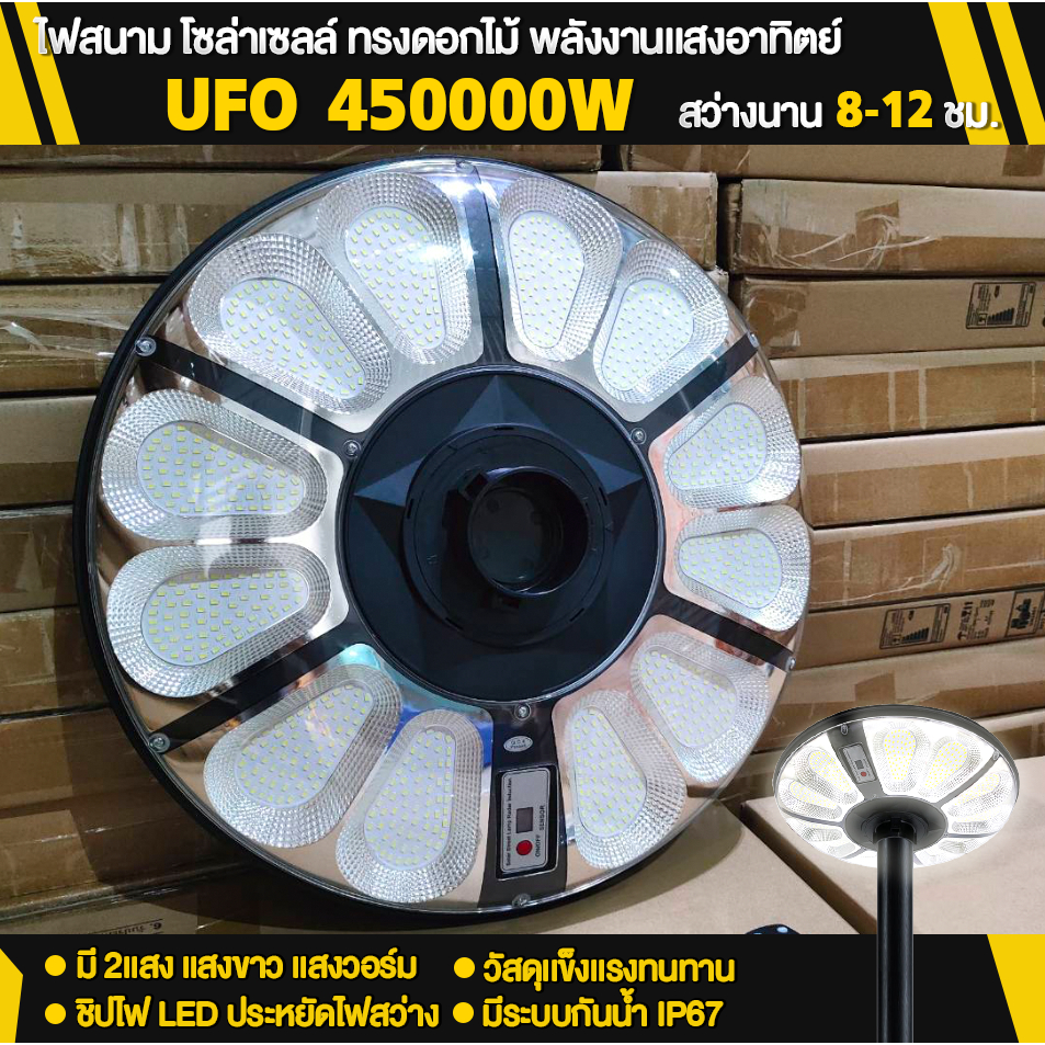 ไฟโซล่าเซลล์ UFO ไฟถนน Solar Light 100000W/200000W/300000W/450000W/500000W ไฟโซล่าเซลล์ ไฟถนน ไฟ ...