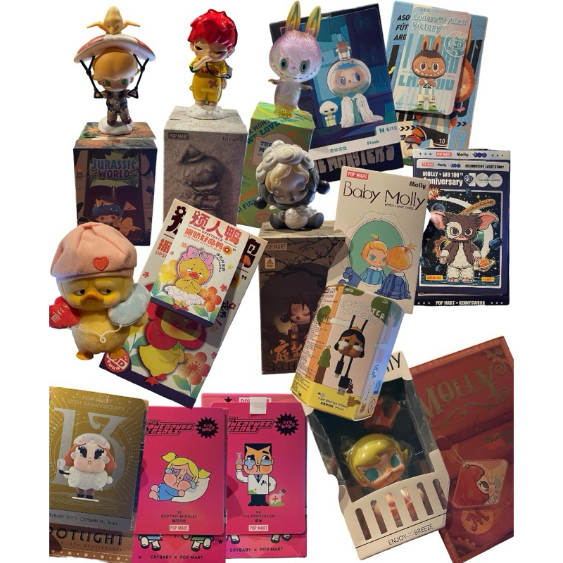 Popmart Arttoy Dimoo Labubu Hirono Upsetduck Crybaby Molly พร้อมส่ง มี ...